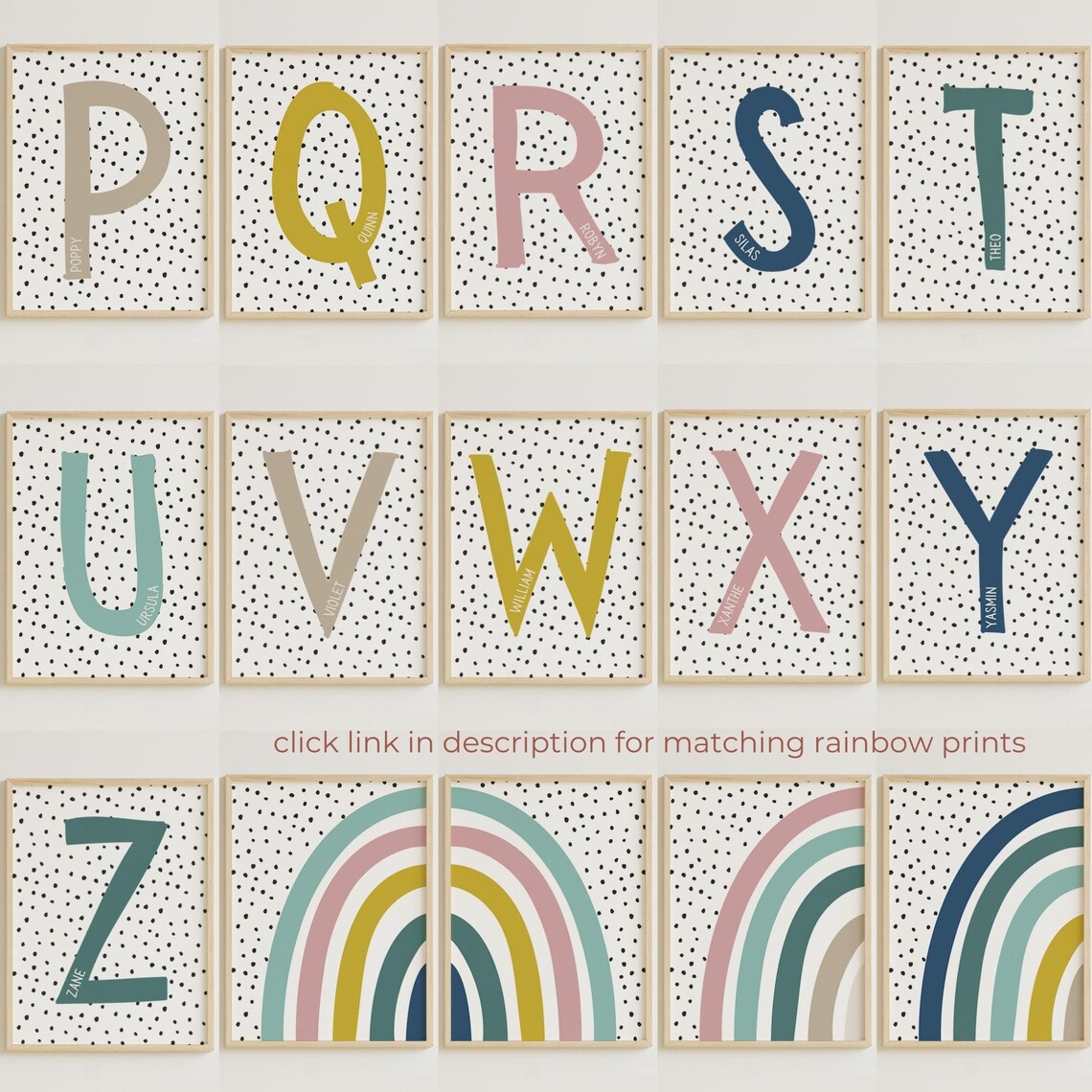 Personalised Initial Print Initial Print Kids Room Baby | Etsy UK