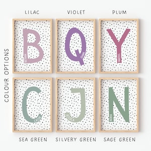 Personalised Initial Print || Initial Print Kids Room, Baby Initial ...