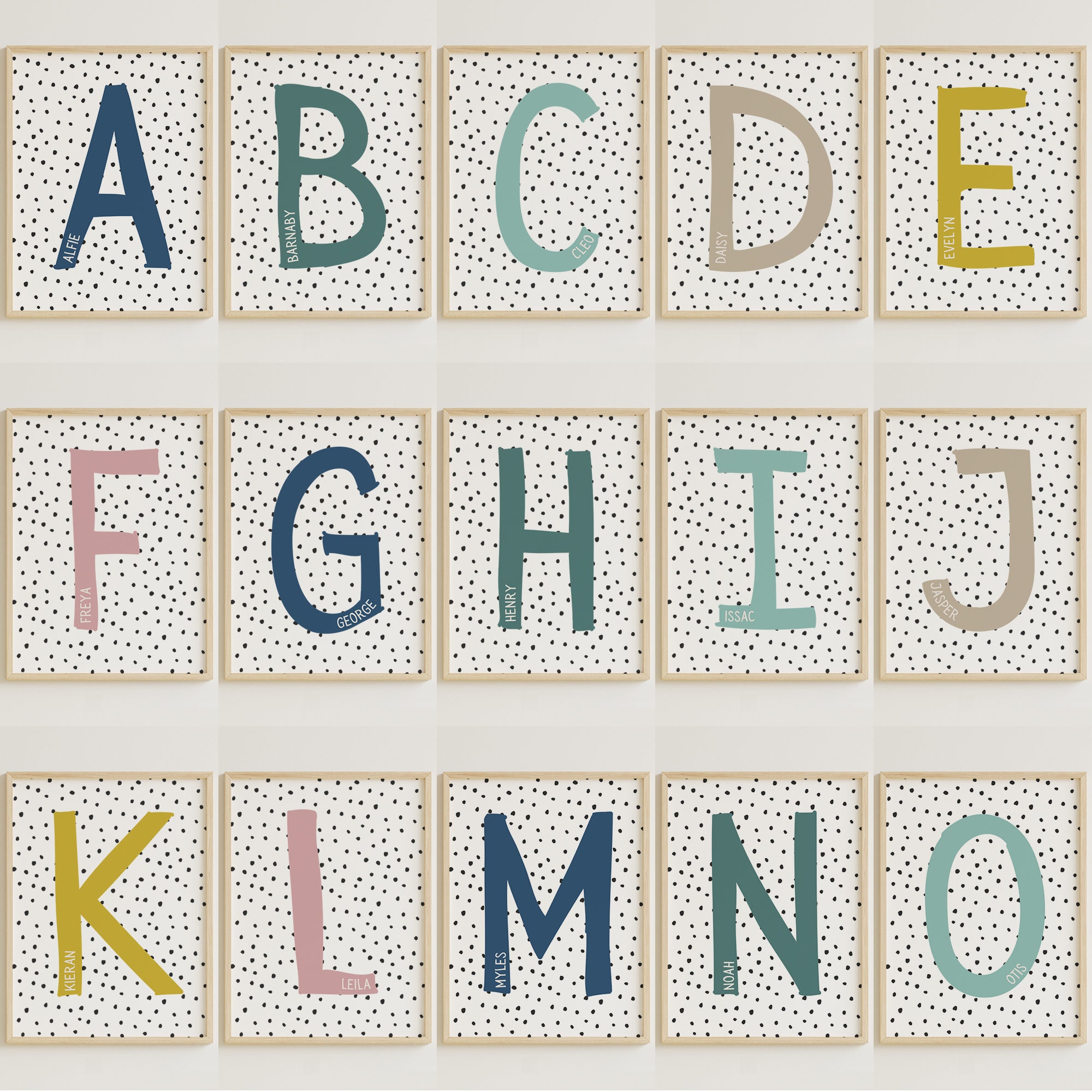 Personalised Initial Print Initial Print Kids Room Baby | Etsy UK