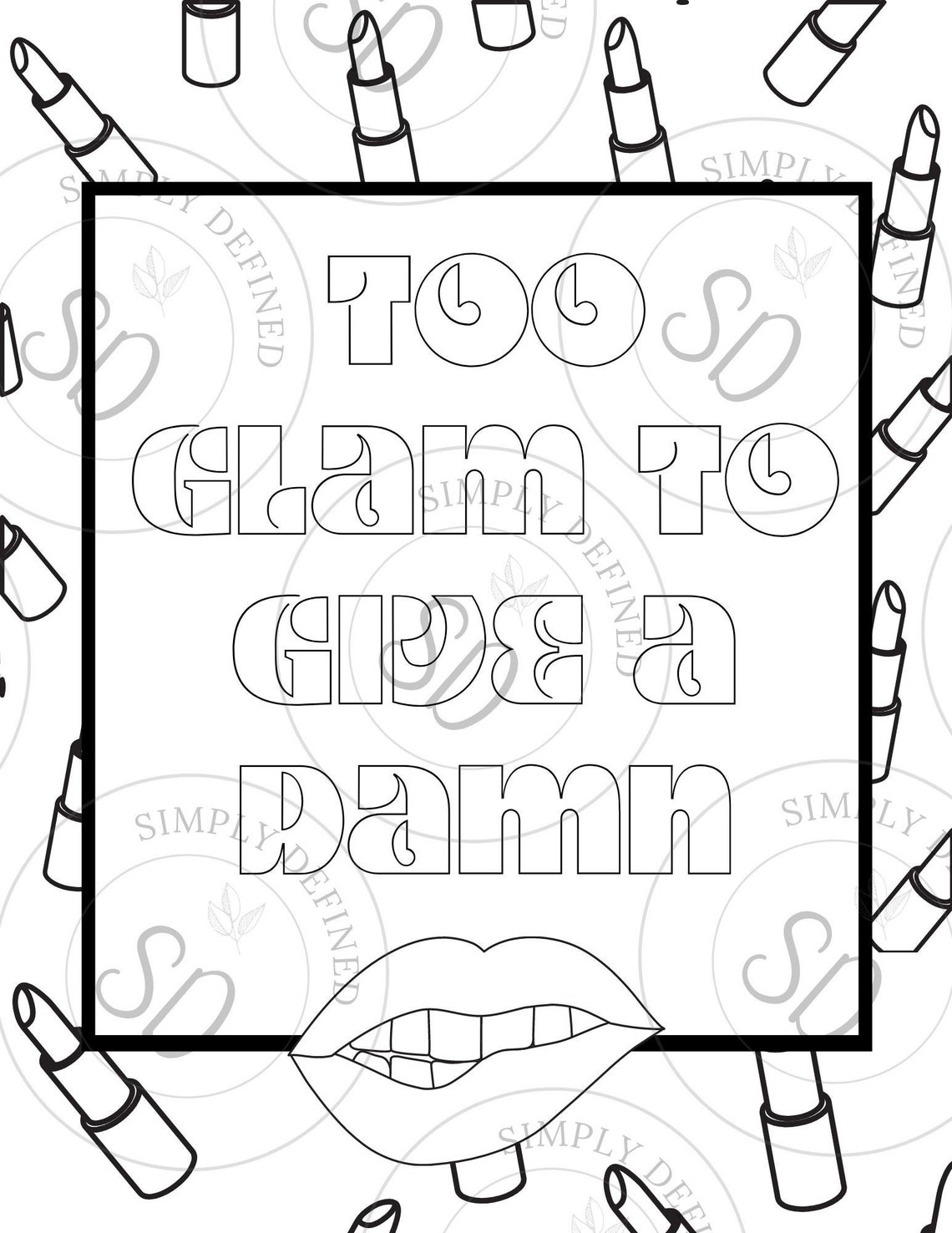 Sassy Adult Coloring Pages Printable Downloads - Etsy UK