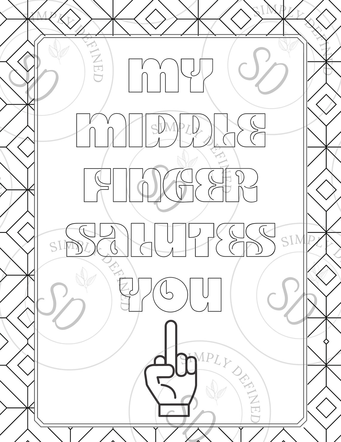 Sassy Adult Coloring Pages Printable Downloads - Etsy UK