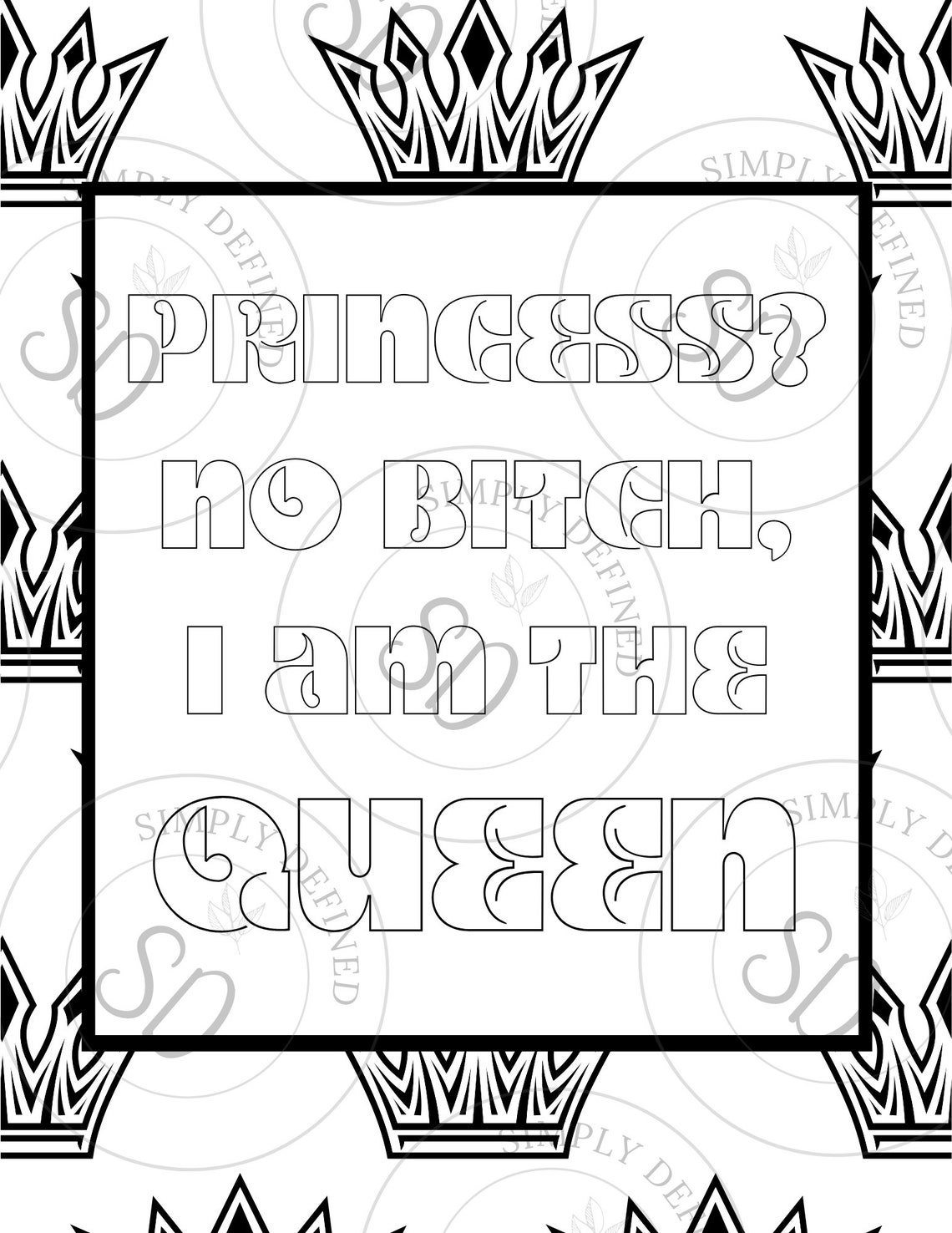 Sassy Adult Coloring Pages Printable Downloads - Etsy UK