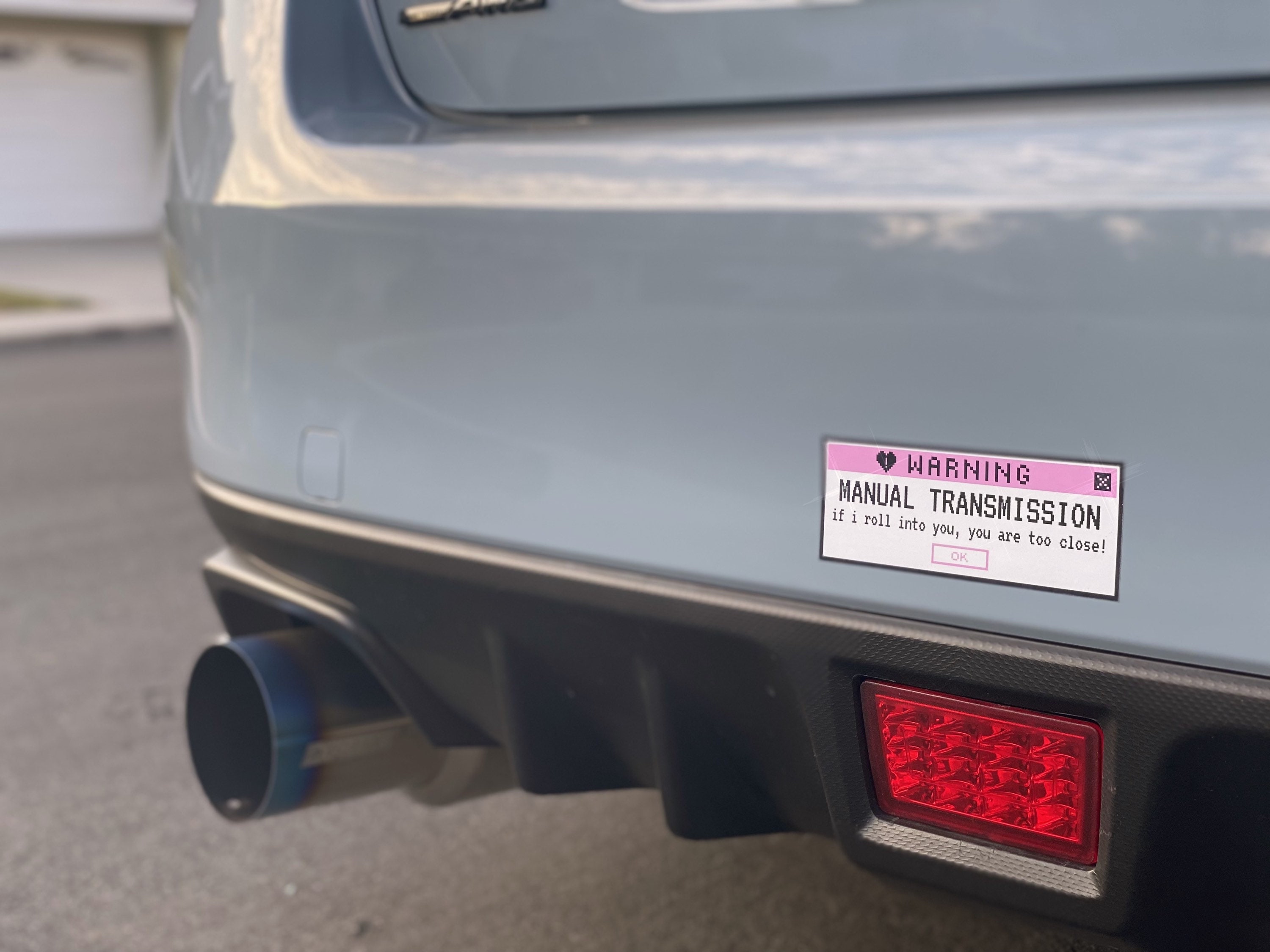 MANUAL CAR WARNING Stick Shift Manual Transmission Glossy - Etsy