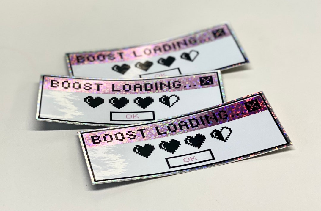 Boost Loading Car Warning Sticker | Holographic Glitter Glossy Car ...