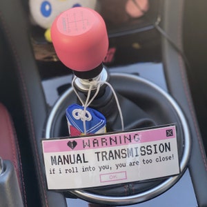 MANUAL CAR WARNING Stick Shift Manual Transmission Glossy Car Decal ...