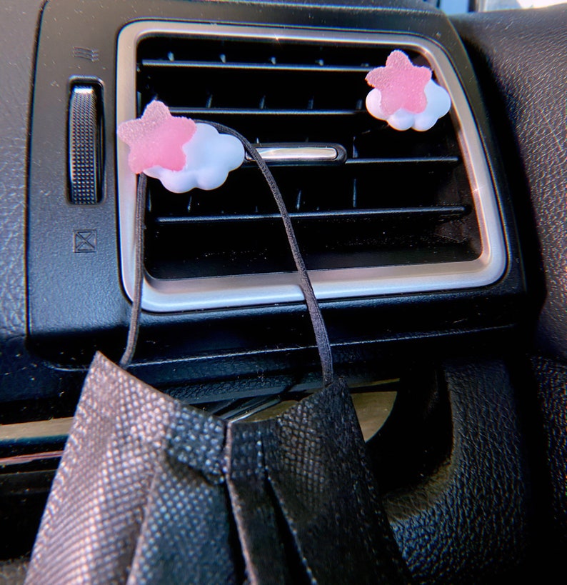 Cloud and Stars Car Decor Accessory Mask Hanger AC Vent Clips - Etsy
