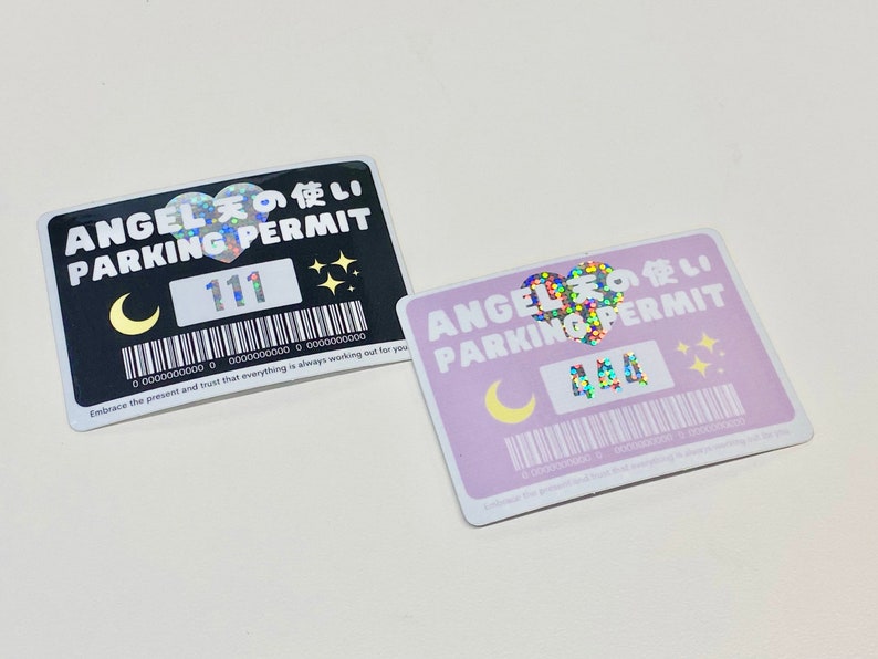 ANGEL PARKING PERMIT Angel Numbers Good Luck Affirmations - Etsy