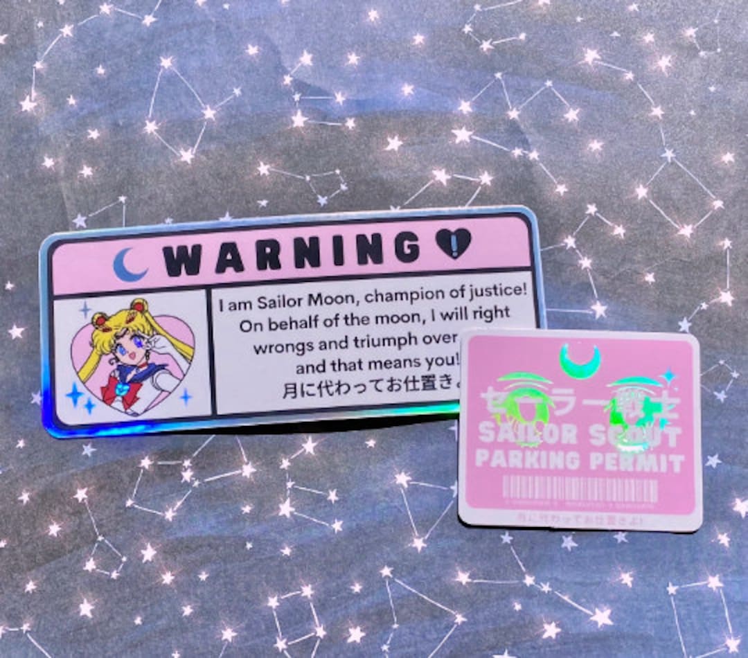 Kawaii Holographic Anime Car, Laptop & Water Bottle Stickers | Cute ...