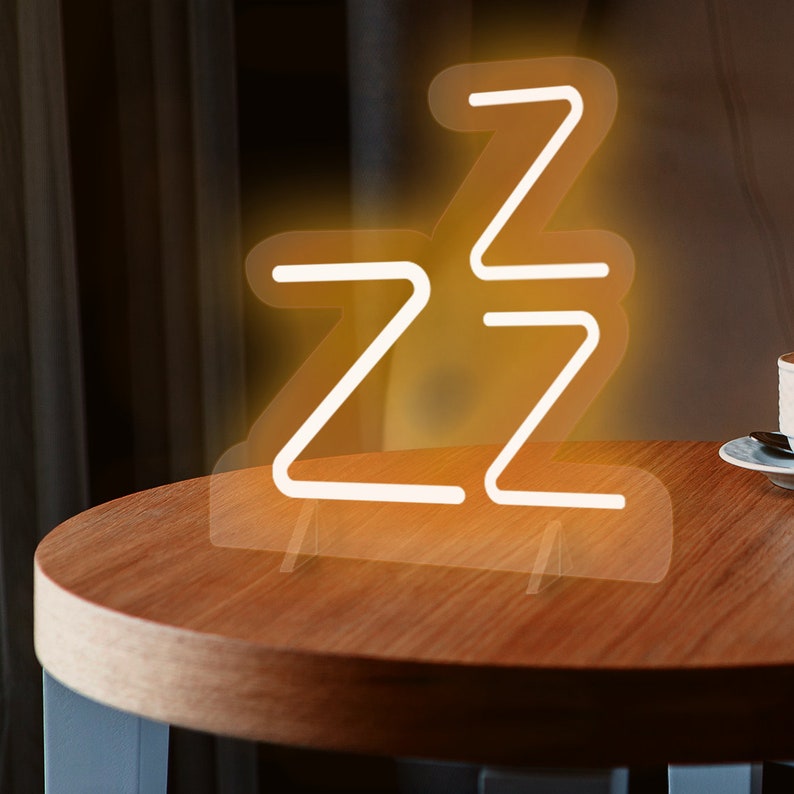 Good Night Neon Sign Rotulación Neón Zzz LED Dormitorio | Etsy México