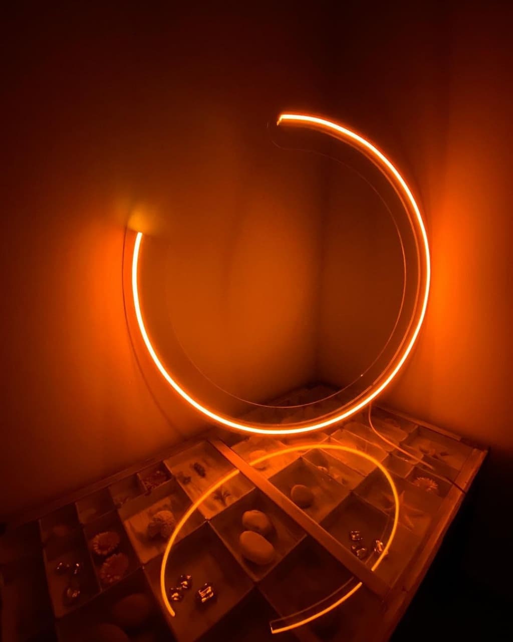 Circle Neon Sign Crescent LED, Circle Wall Light - Etsy