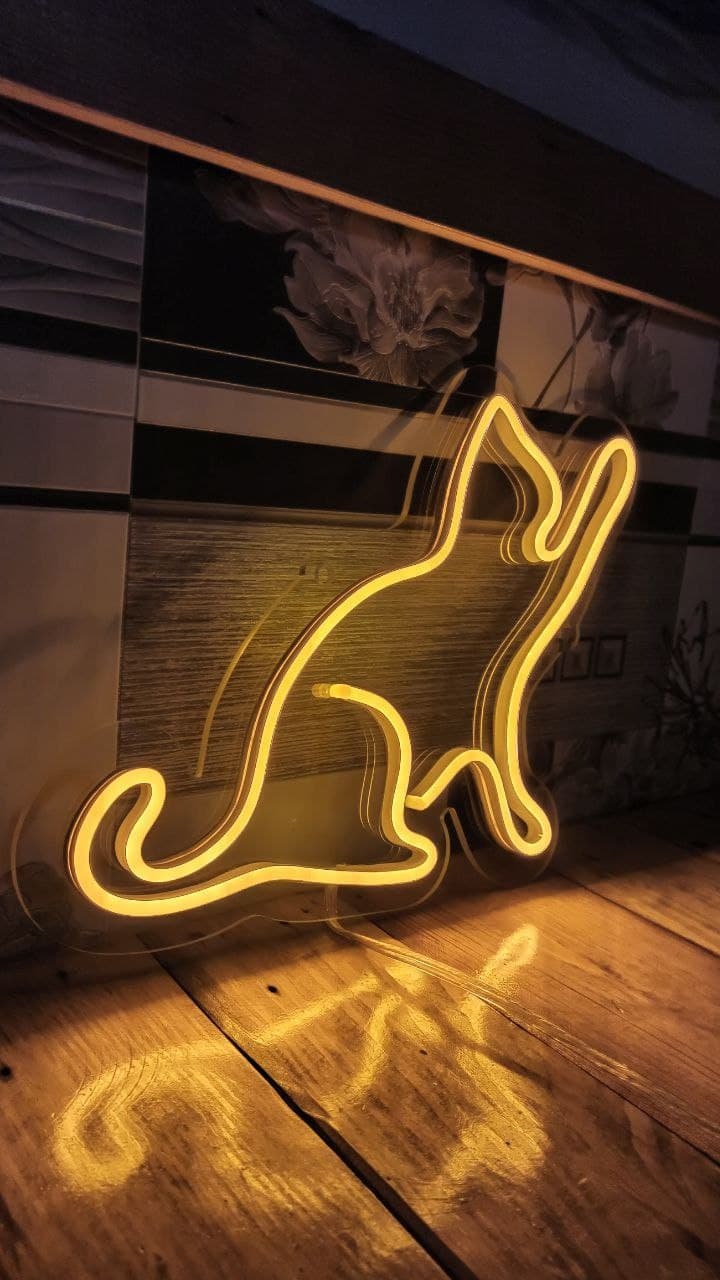 Cat Neon Sign Cat Neon Light Sign Animals Wall Decor - Etsy