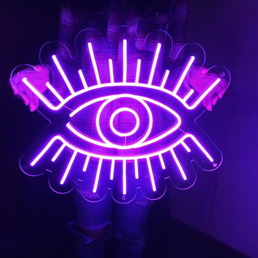 Eye Neon Sign All Seeing Eye, Evil Eye LED Neon Sign, Spiritual Lights ...