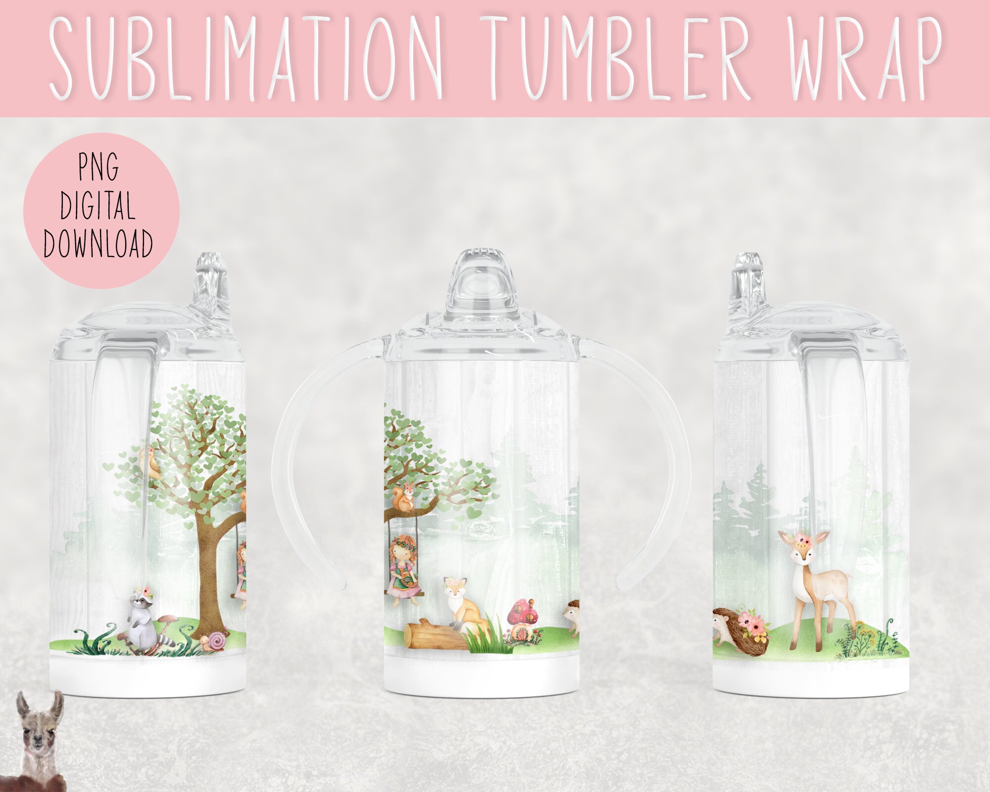 Woodland Baby Sippy Cup Wrap Woodland Theme Wrap Forest Wrap Sippy Cup ...