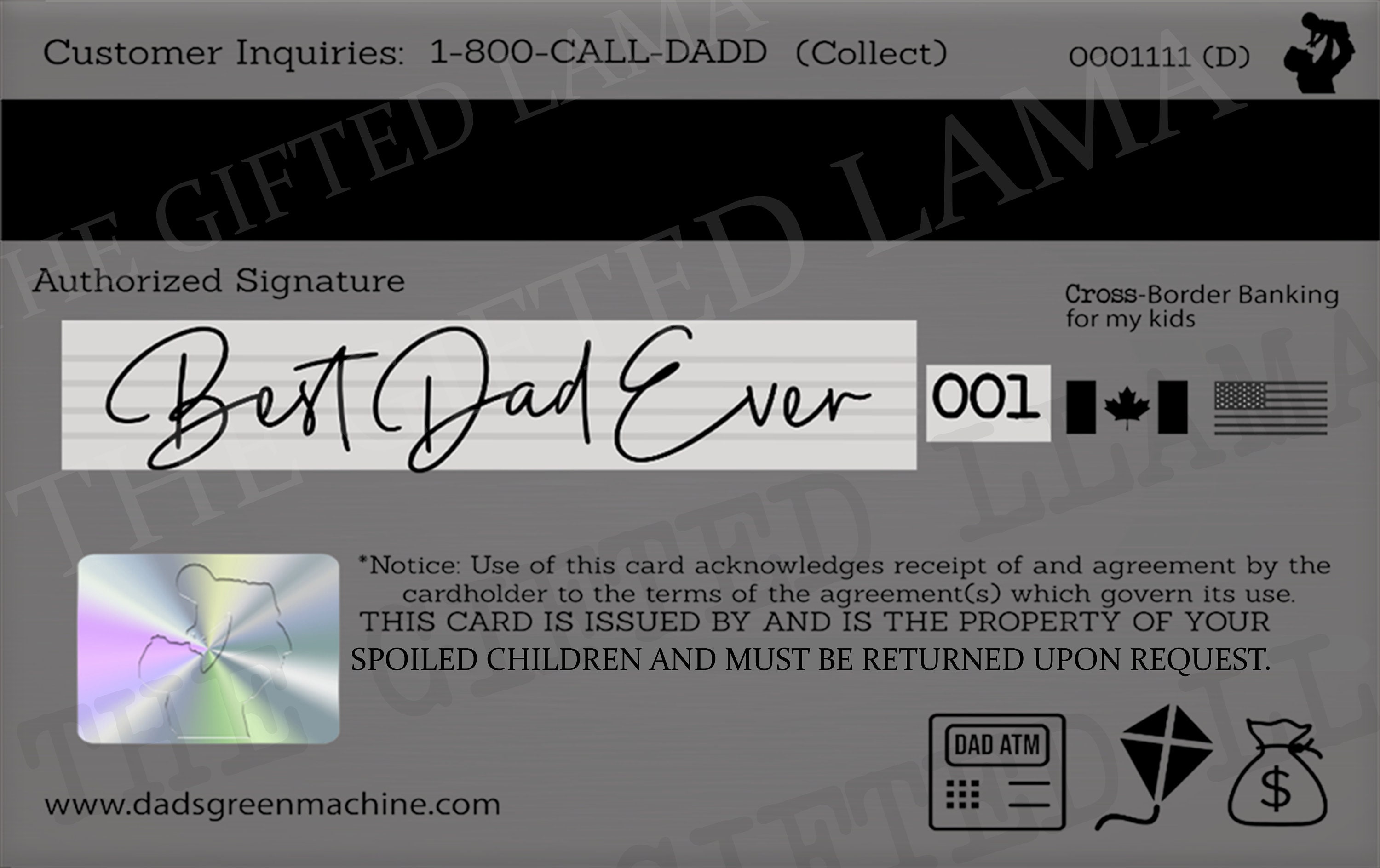 Bank of Dad Novelty Wallet Card Fathers Day Sublimation Png File ...