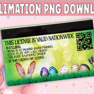 Easter License Png Sublimation File Easter Bunny License Easter Bunny ...
