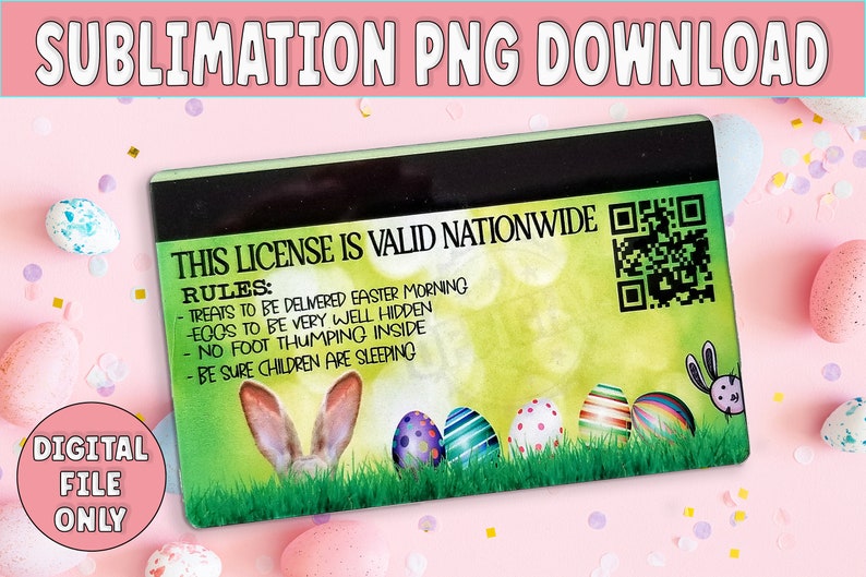 Easter License Png Sublimation File Easter Bunny License Easter Bunny ...