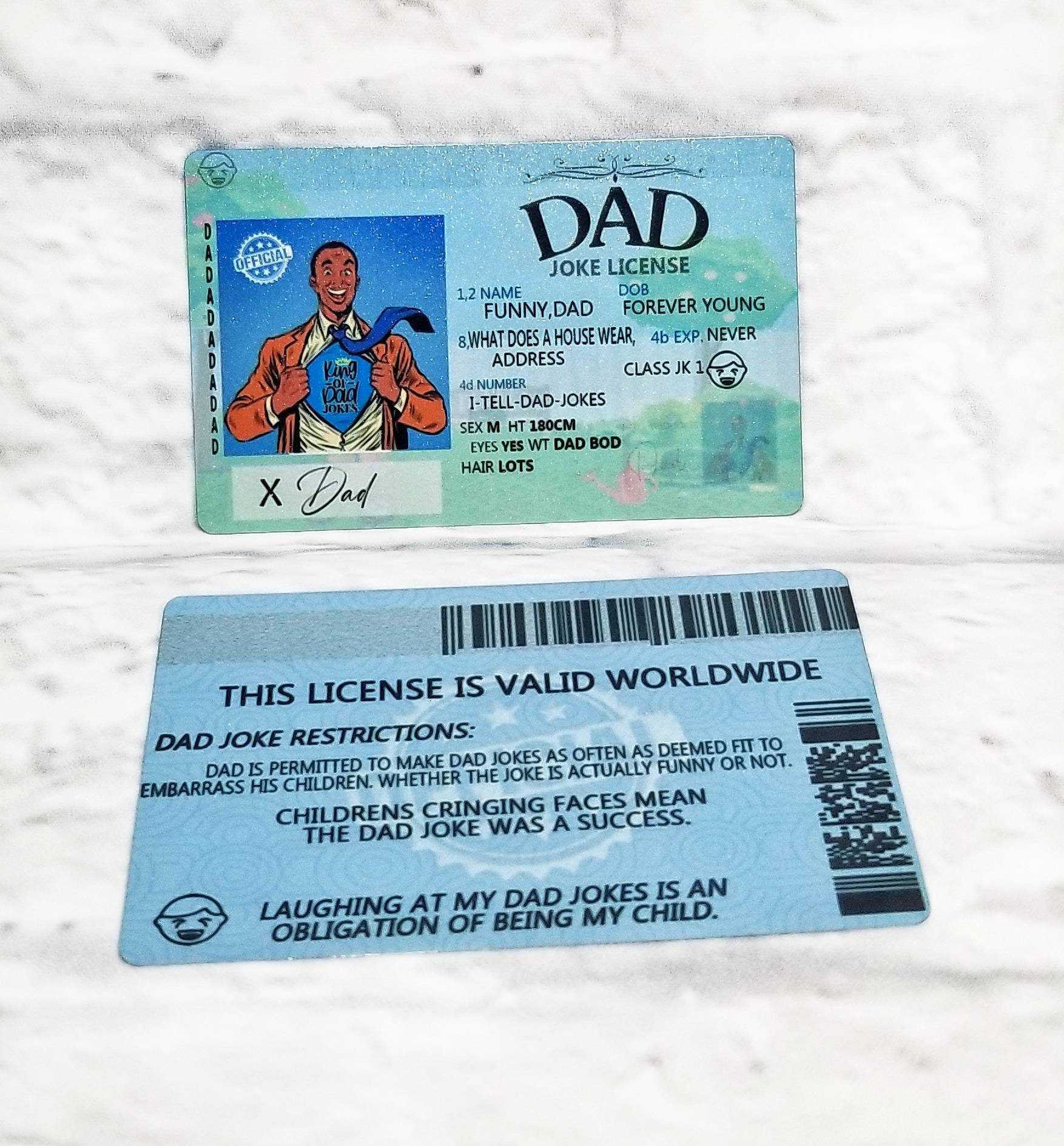 DAD Joke Official License Dad Joke Gifts Fathers Day Idea Digital File ...