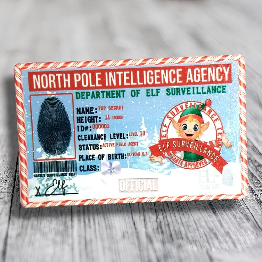 Elf ID Card, Elf Surveillance Team, Santa License, Elf License, Elf ...