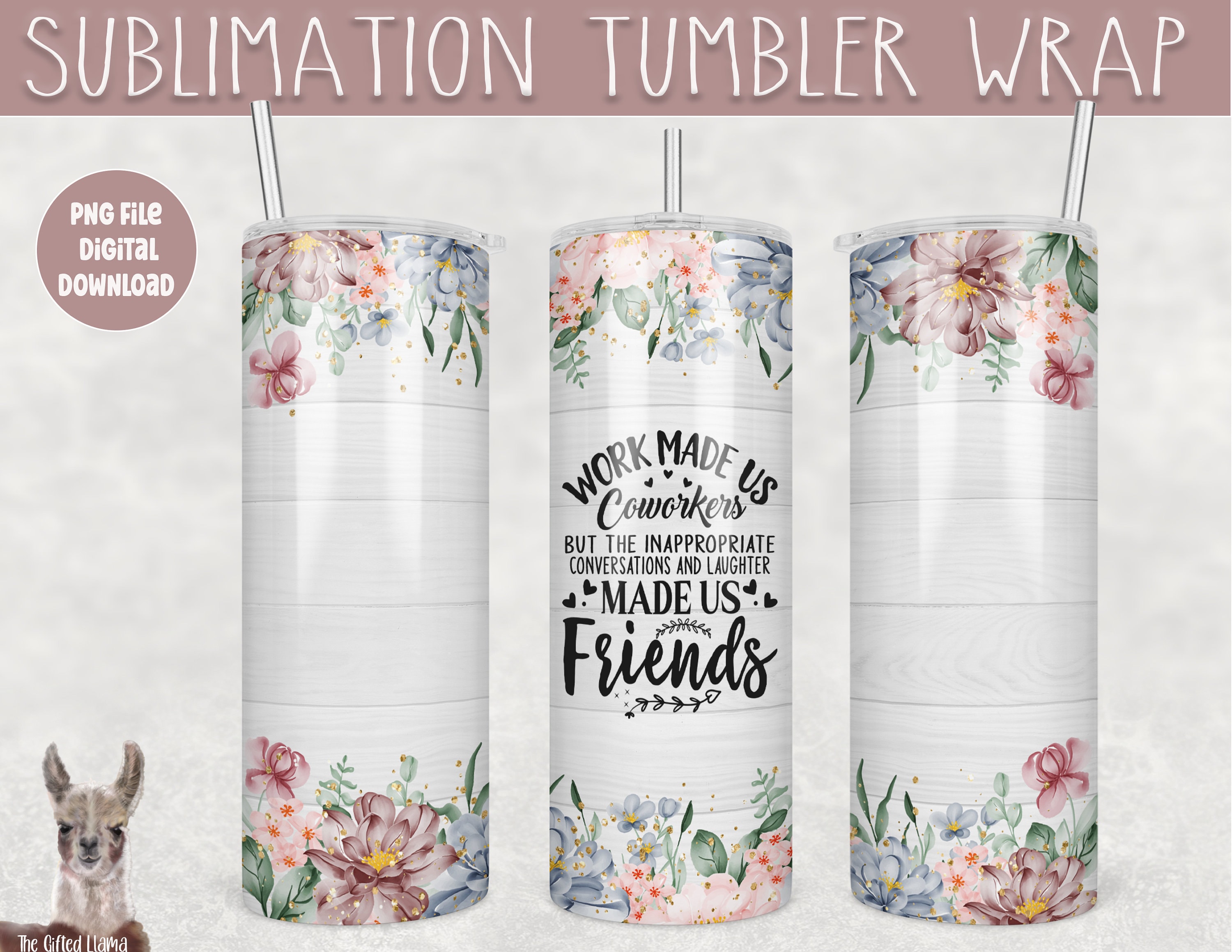 Coworker Tumbler Wrap, Work Made Us Coworkers Tumbler Wrap, Skinny ...
