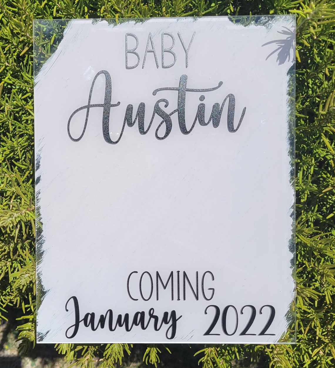 Acrylic Pregnancy Announcement Board Baby Introduction Sign - Etsy