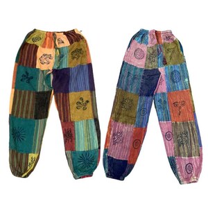 Himalayan Patchwork Hippie Pants With Pockets Patchwork Pants - Etsy