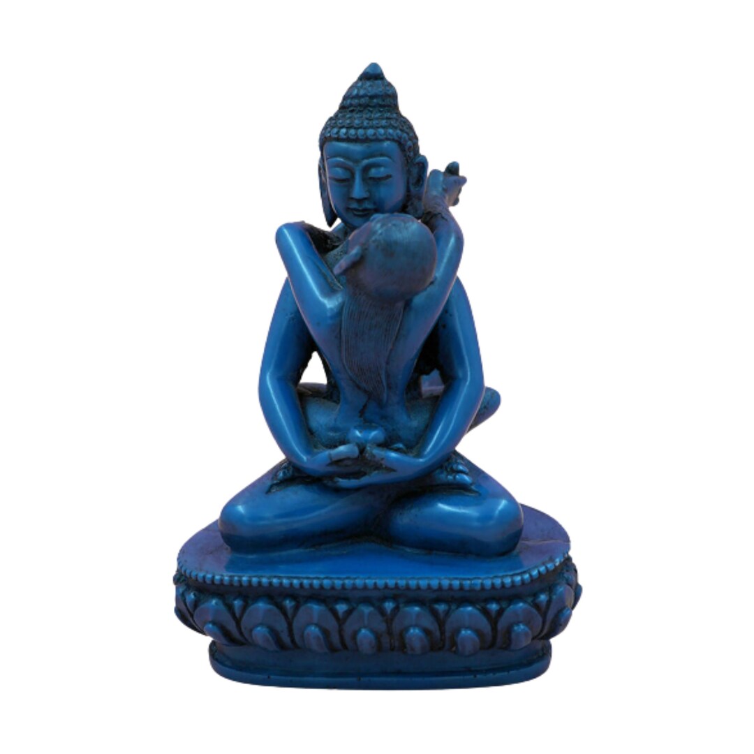Gift for Mom Buddhashakti Yab Yum Statue for Decorative Lapis Lazuli ...