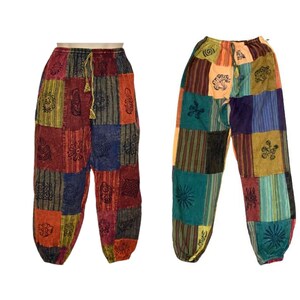 Himalayan Patchwork Hippie Pants With Pockets Patchwork Pants - Etsy