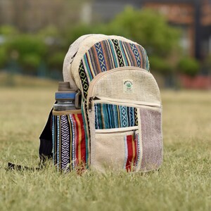Summer Bag Gift for Him/her Boho School Backpack Medium Himalayan Hemp ...