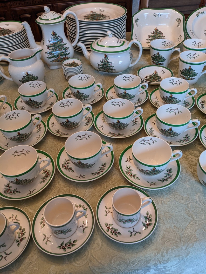 Copeland Spode Christmas Tree S3324 - Vintage Set - Etsy