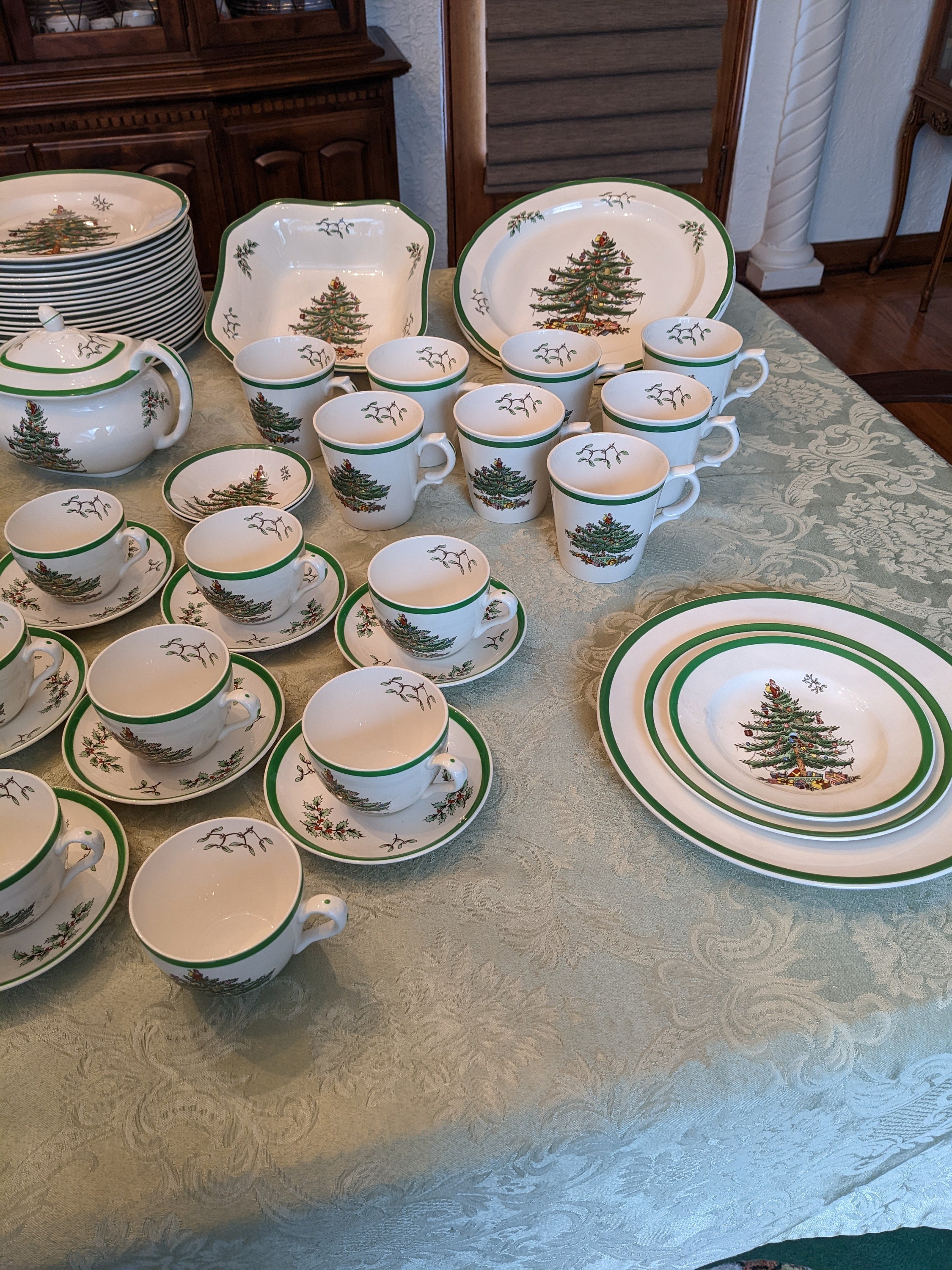 Copeland Spode Christmas Tree S3324 - Vintage Set - Etsy