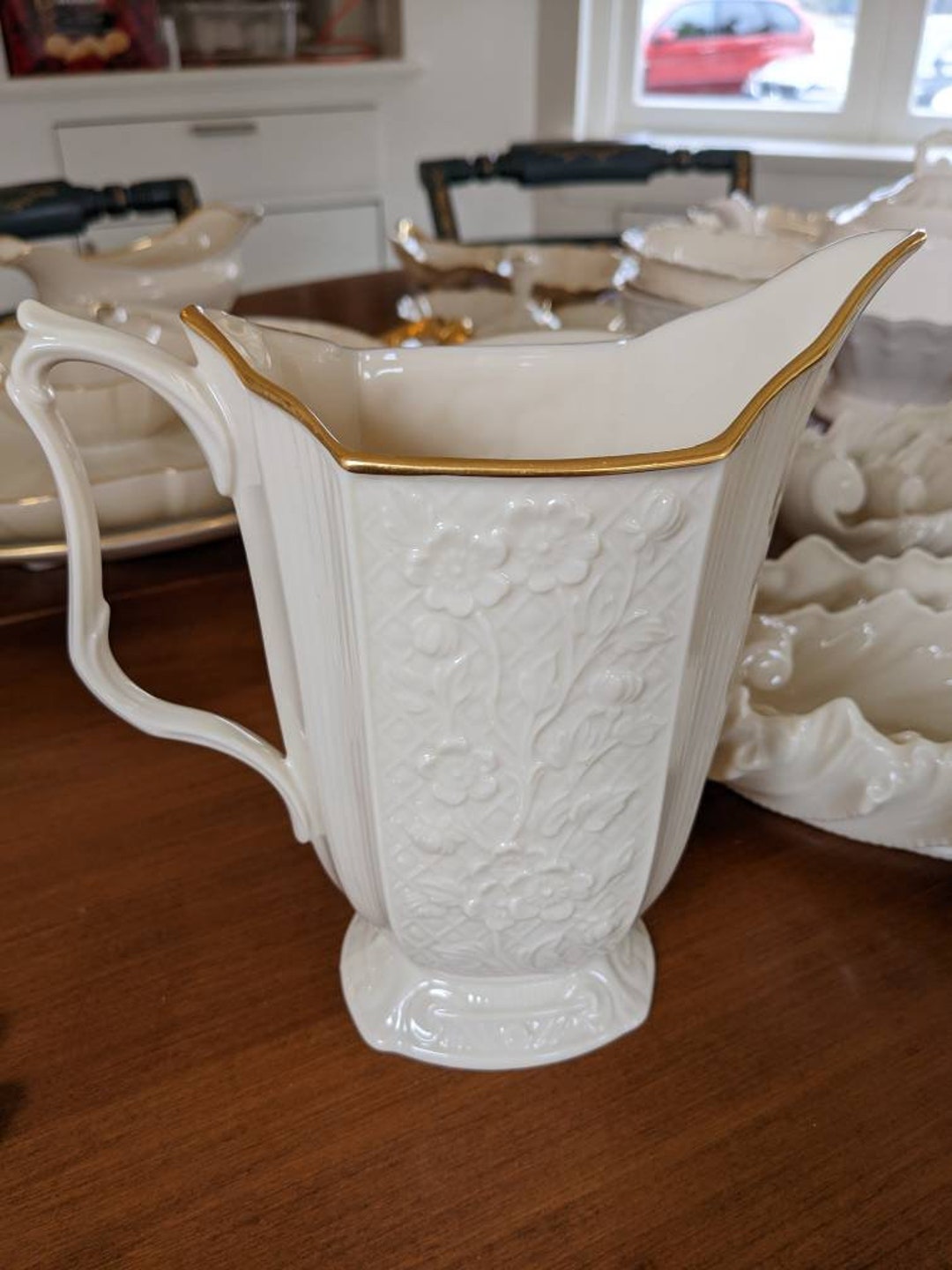 Lenox Carolina - Pitcher 20 Oz - Ivory With Gold - Etsy