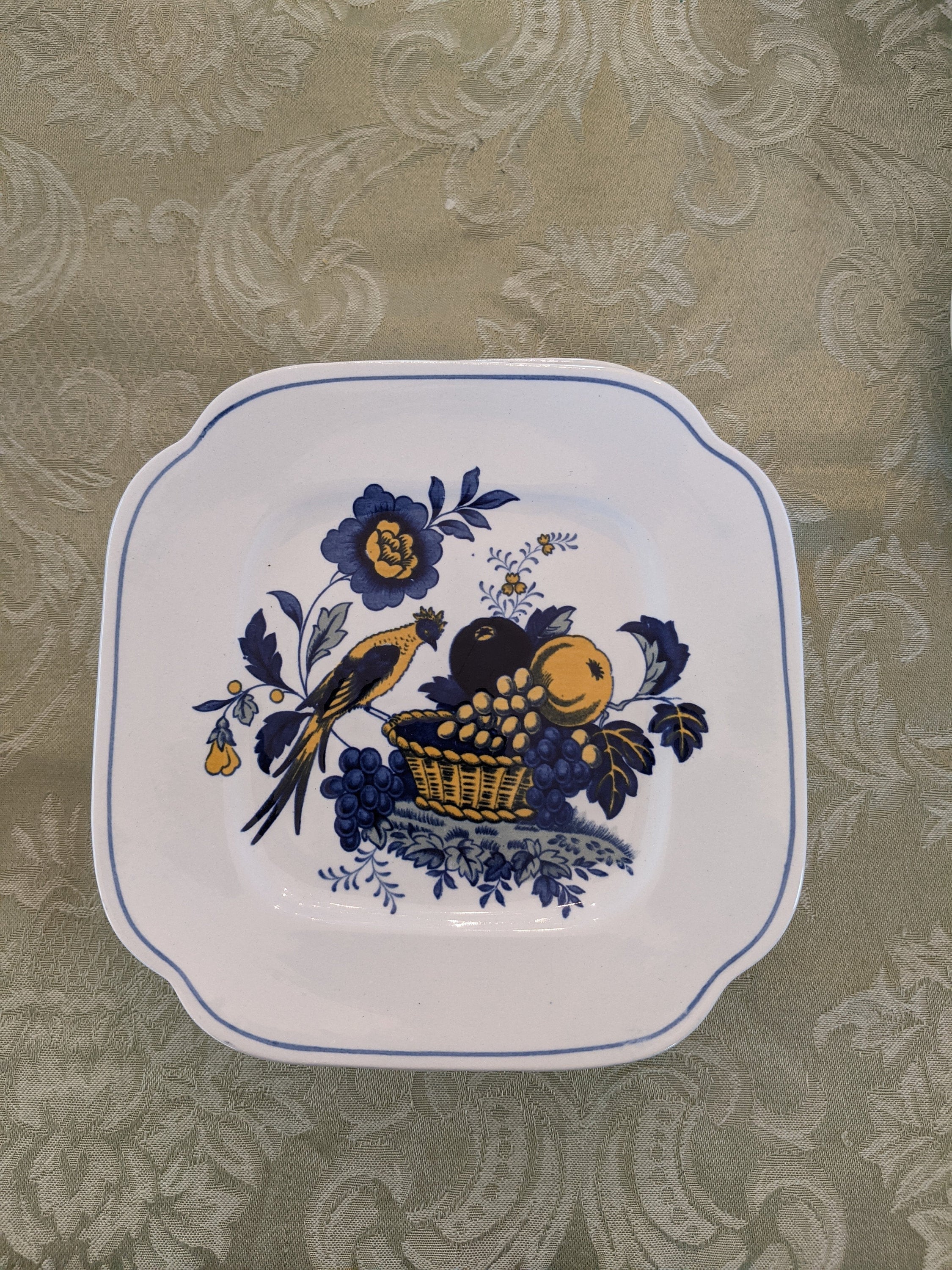 Copeland Spode Blue Bird Square Bread and Butter Plate - Etsy