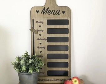 Meal Planner, Modern Chalkboard Weekly Meal Planner Free Bonus Memo ...