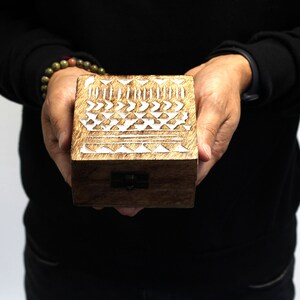 Wooden Jewellery Box Slavic Design White Washed Three Sizes Available ...