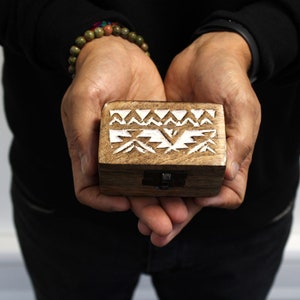 Wooden Jewellery Box Slavic Design White Washed Three Sizes Available ...