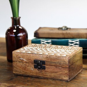 Wooden Jewellery Box Slavic Design White Washed Three Sizes Available ...