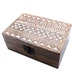 Wooden Jewellery Box Aztec Design White Washed Three Sizes Available ...