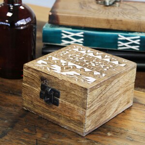 Wooden Jewellery Box Slavic Design White Washed Three Sizes Available ...