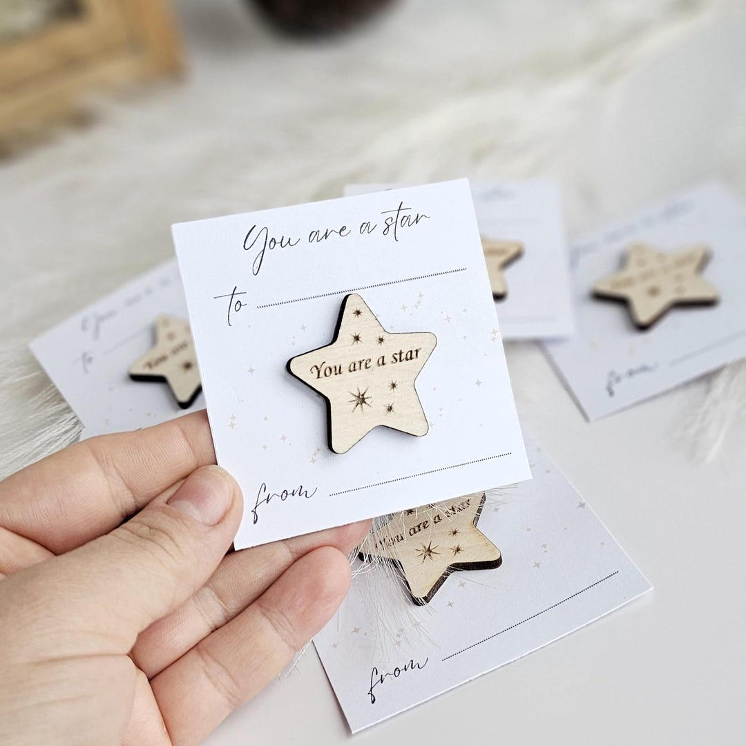 Teacher Gift You're a Star - Wooden Star Token | End of Year Pupil Gift ...