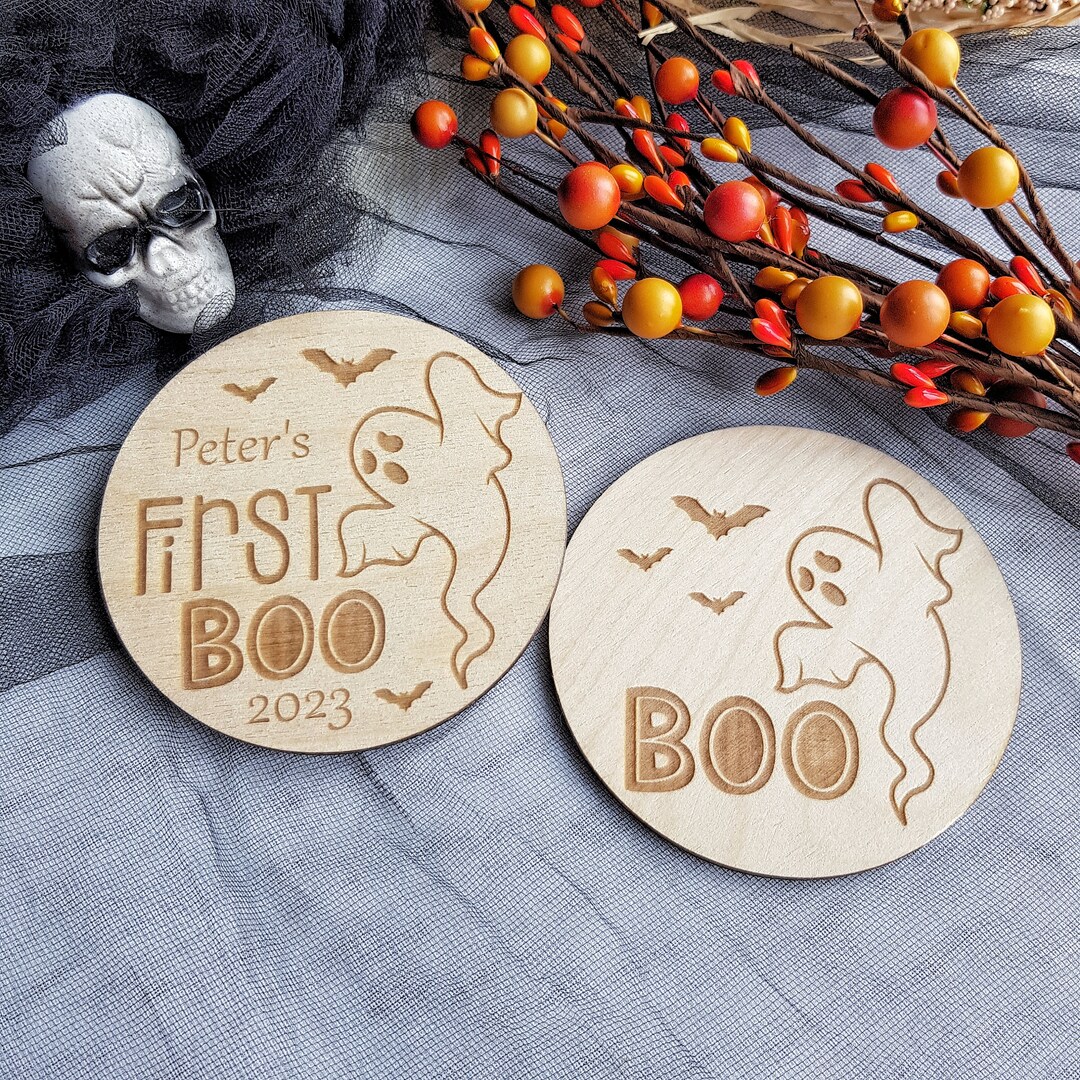 Personalised Wooden First Halloween Disc Perfect Photo Prop - Etsy
