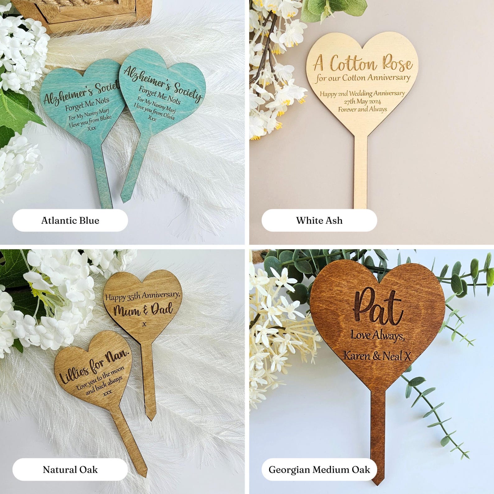 Personalised Wood Plant Gift Tag, Plant Label, Laser Cut and Engraved ...