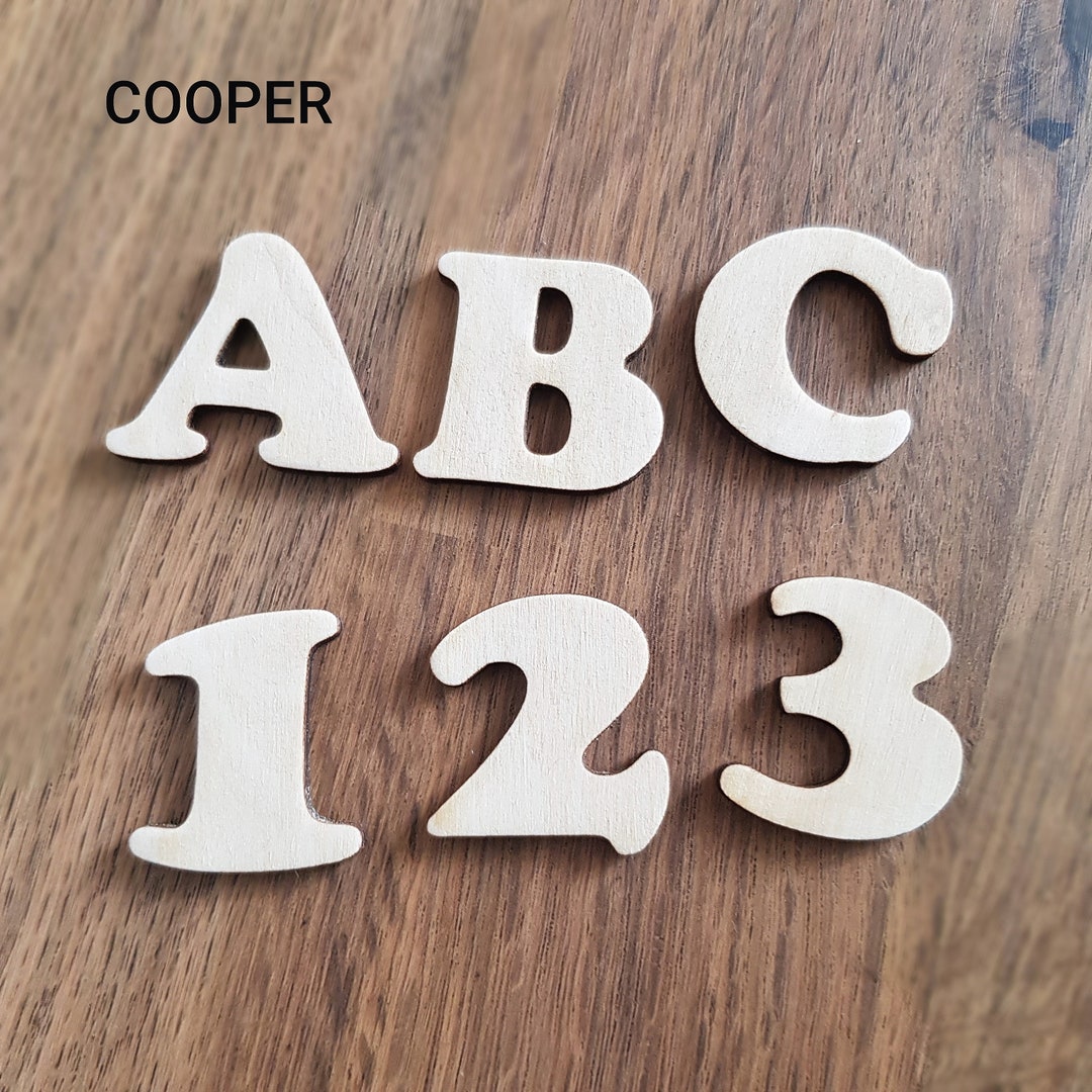 Wooden Craft Letters and Numbers Laser Cut Alphabet, Height 2-15cm Home ...