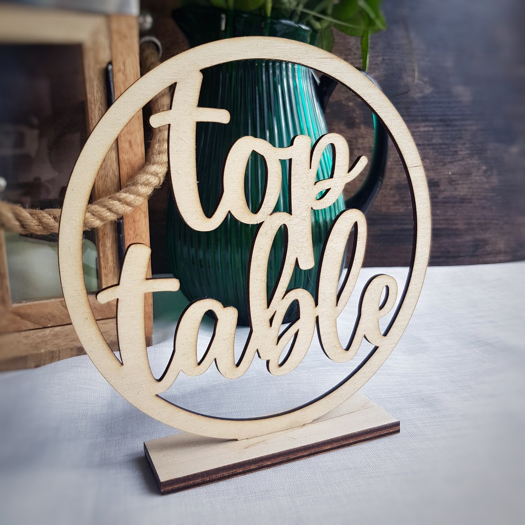 Wooden Table Numbers Round Rustic Wedding Table Decor Circle Birch ...