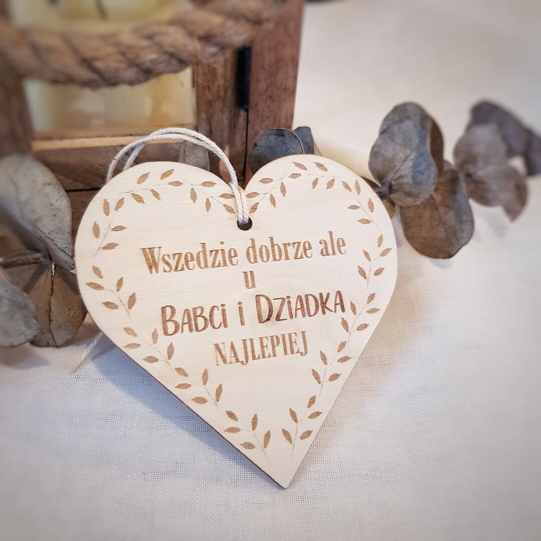 Wooden Gift Tag for Polish Grandmother's and Grandfather's Day ...