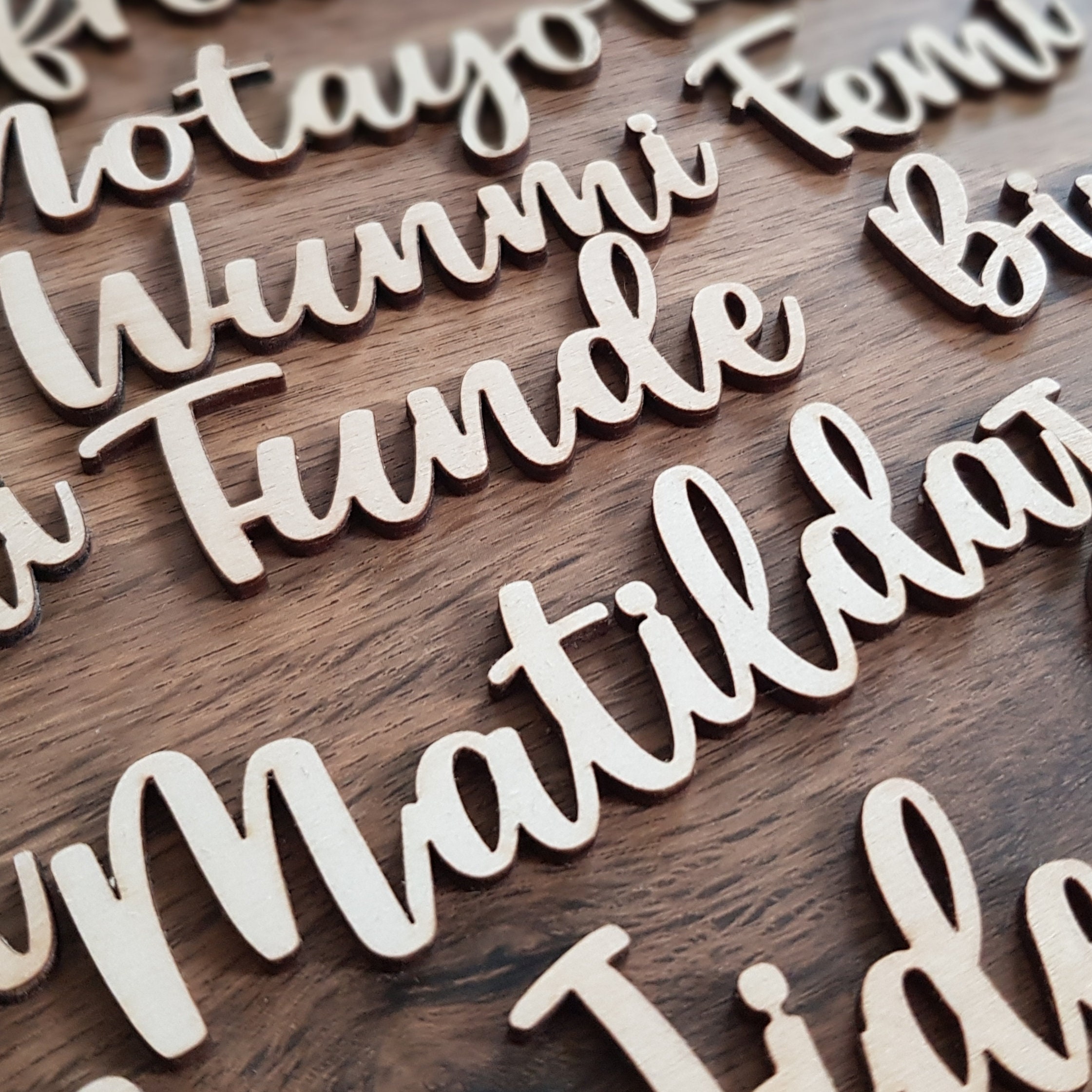 Rustic Wood Names / Words Custom Laser Cut Wall Art and - Etsy UK