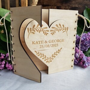 Personalised Wedding Wooden Card Rustic Anniversary Keepsake - Etsy