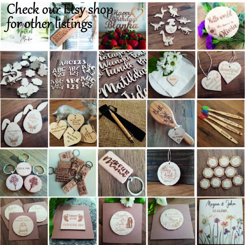 Rustic Wood Names / Words Custom Laser Cut Wall Art and - Etsy UK