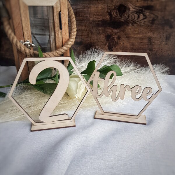 Wooden Table Numbers - Etsy UK