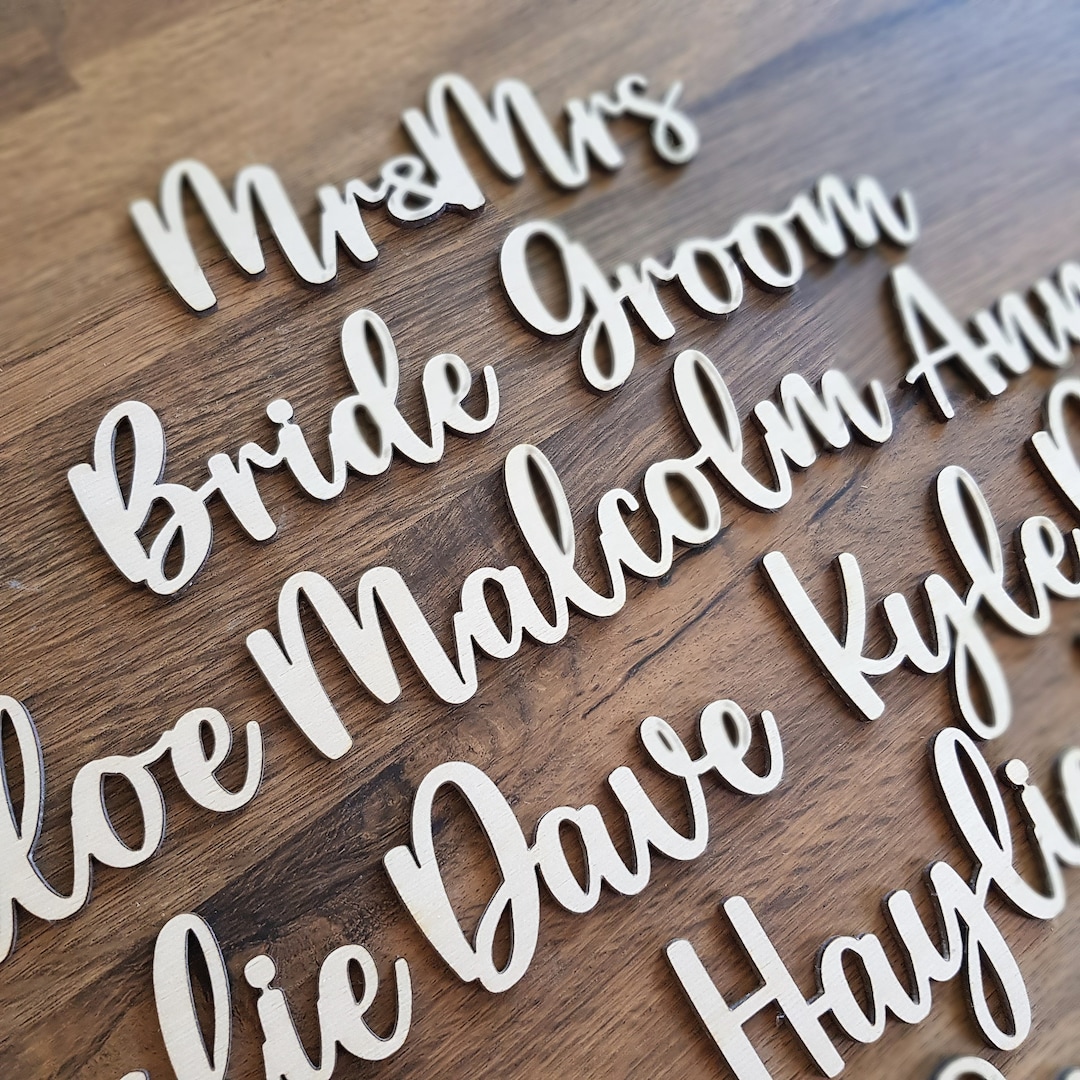 Rustic Wood Names / Words Custom Laser Cut Wall Art and - Etsy UK