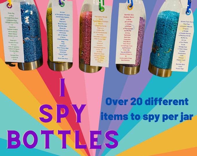 I SPY Bottle I Spy Trinkets Speech Therapy Sensory Bottle I Spy Game ...